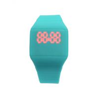 China Waterproof Silicone Digital Led Watch , Electronic Movement Square Unisex Watches for sale