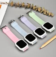 China Promotional Gift Square Silicone Watch Colorful Rubber Wristband For Unisex for sale