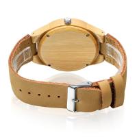 China Natural Maple Wood Watch Custom Own Logo With Genuine Leather Strap for sale