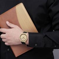 China Quick Directly Provide Men'S Wood Grain Watches Customized Color , Simple Design for sale
