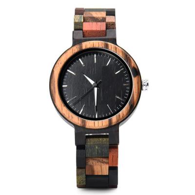 China Customize Brand Original Wood Watch Waterproof Colorful Mixing Colors for sale