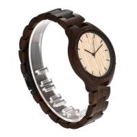 China Custom Maple Wooden Quartz Watch 0-3 ATM Waterproof 12 Month Guarantee for sale