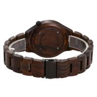 China Custom Maple Wooden Quartz Watch 0-3 ATM Waterproof 12 Month Guarantee for sale