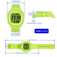 China Square Plastic Case LCD Digital Sports Watch With Silicone Band Soft Touch for sale