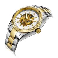 China Popular Automatic Mens Wrist Watches Gold Plated CE ROHS Approved for sale