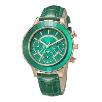China Genuine Leather Band Womens Fashion Watch With Japan Chronograph Quartz Movement for sale