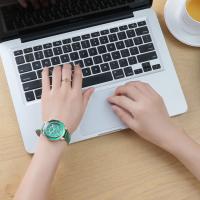 China Genuine Leather Band Womens Fashion Watch With Japan Chronograph Quartz Movement for sale