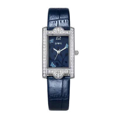 China Popular Design Womens Fashion Watch Dress Jewelry With Genuine Leather Strap for sale