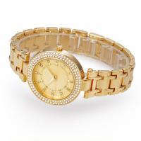 China Customized Color Brass Wrist Watch , Gold Plated Quartz Ladies Wrist Watches for sale