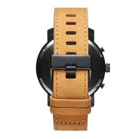 China Leather Band MVMTed Black Waterproof Wrist Watch 42mm / Customized Size Case for sale