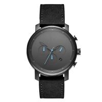 China Leather Band MVMTed Black Waterproof Wrist Watch 42mm / Customized Size Case for sale