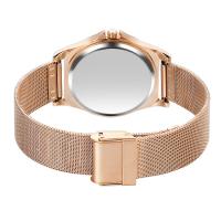 China Delicate 30 Meter Alloy Female Wrist Watches , Rose Gold Waterproof Watch for sale