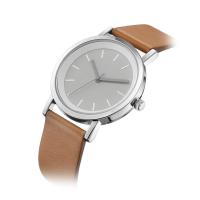 China Women High Accuracy Quartz Watches 12 Month Guarantee With Brown Leather Band for sale