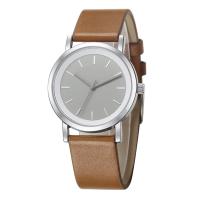 China Women High Accuracy Quartz Watches 12 Month Guarantee With Brown Leather Band for sale