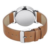 China Women High Accuracy Quartz Watches 12 Month Guarantee With Brown Leather Band for sale