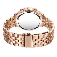 China Round Shaped Large Dial Womens Fashion Watch , Rose Gold Waterproof Watch for sale