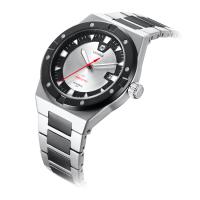 China Silver Automatic Mens Wrist Watches , Stainless Steel Waterproof Automatic Watch for sale