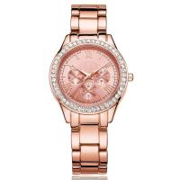 China Diamond Womens Fashion Watch , 3ATM Waterproof Quartz Rose Gold Wrist Watch for sale