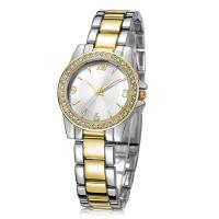 China Ladies Watches Design Womens Alloy Fashion Crystal Glass Gold Plated Watch for sale