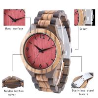 China OEM Women Mens Wooden Watch Waterproof Quartz Movt Watch for sale