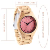 China ODM Bamboo Wooden Watch Japan Miyota Quartz Mens Wooden Watch Waterproof for sale