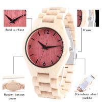 China Japan Miyota Quartz Bamboo Wooden Wrist Watch Custom Logo For Men for sale