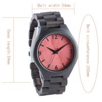 China Luxury OEM Private Logo Wooden Case Back Mens Ebony Wooden Watch Band for sale