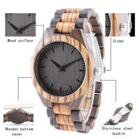 China Luxury Brand Wood Watch Men Analog Natural Quartz Movement Male Wristwatches Clock for sale