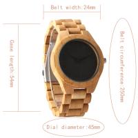 China ROHS BSCI Bamboo Wooden Wrist Watch Japan Quartz Movement for sale