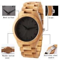 China ROHS BSCI Bamboo Wooden Wrist Watch Japan Quartz Movement for sale