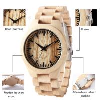 China Hot Sale cheap wooden wrist watch with custom colorful wooden watch For Men for sale