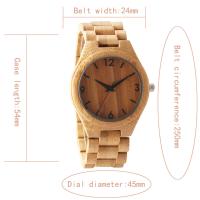 China Top Gift Natural Bamboo Wooden Watch Men Wood Band Wooden Clock Male hour for sale