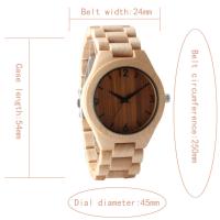 China RoHS waterproof wood watch Anniversary Gift Engraved wrist watch for sale