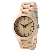 China Design hot sell natural bamboo wooden watch maple wooden strap watches for sale