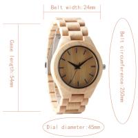 China Design hot sell natural bamboo wooden watch maple wooden strap watches for sale