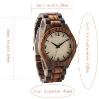China Custom Logo Bamboo Wooden Watches High Durability For Lover Couple Valentine's Day for sale
