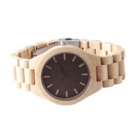 China Men Quartz Wooden Quartz Watch Mineral Glass Custom Logo 12 Month Guarantee for sale