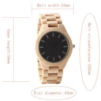 China Men Quartz Wooden Quartz Watch Mineral Glass Custom Logo 12 Month Guarantee for sale