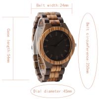 China Wooden Strap Most Accurate Quartz Watch  Oem Logo Handmade Round Case Shape for sale