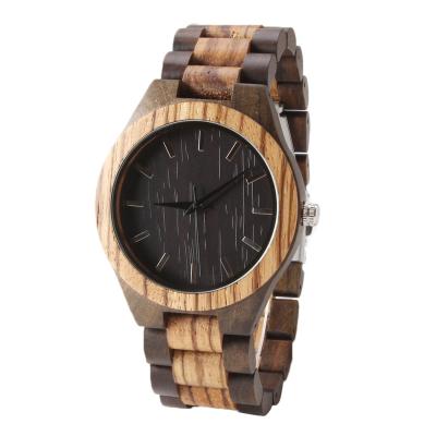 China Wooden Strap Most Accurate Quartz Watch  Oem Logo Handmade Round Case Shape for sale