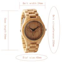 China Bamboo Wooden Quartz Watch Fashion Luxury Brand Analog One Year Warranty for sale