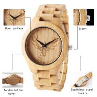 China Bamboo Wooden Quartz Watch Fashion Luxury Brand Analog One Year Warranty for sale
