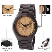 China Luxury Quartz Movement Bamboo Wooden Watch Water Resistant For Women / Men for sale