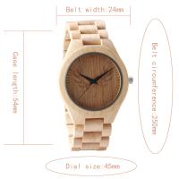China Minimalist Simple Wooden Quartz Watch  Lightweight For Lovers Couple Men Women for sale