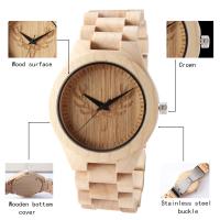 China Minimalist Simple Wooden Quartz Watch  Lightweight For Lovers Couple Men Women for sale