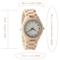 China Men Analog Minimalist Quartz Movement Watch , Bamboo Nature Wood Wrist Watch for sale