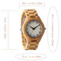 China Dropshipping Eco Friendly Bamboo Wrist Watch Engraved With Japan Quartz Movement for sale