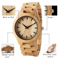 China Natural Wooden Quartz Watch , Auto Date Miyota Quartz Watch Portable Handcrafted for sale