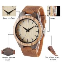China Natural Rosewood Wooden Quartz Watch Hand Craft Mineral Glass Long Lifespan for sale