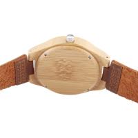 China Women Minimalist Wooden Quartz Watch , Bamboo Wrist Watch With Quartz Movement for sale